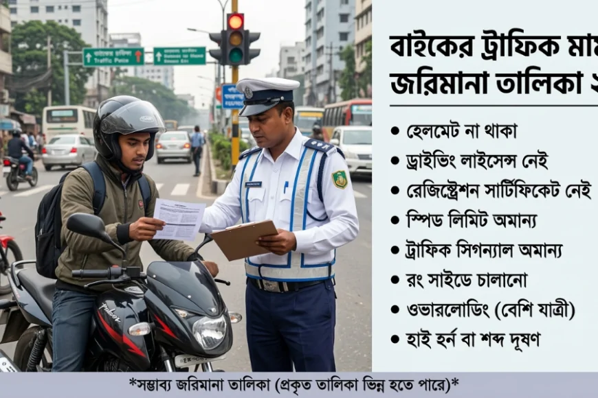 বাংলাদেশে বাইকের ট্রাফিক মামলার জরিমানা তালিকা ২০২৬ | কত টাকা জরিমানা ...